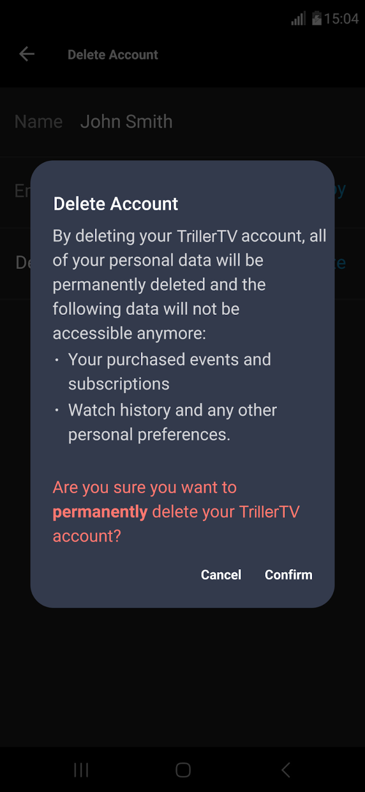 How to delete my TrillerTV account? – TrillerTV Help Center